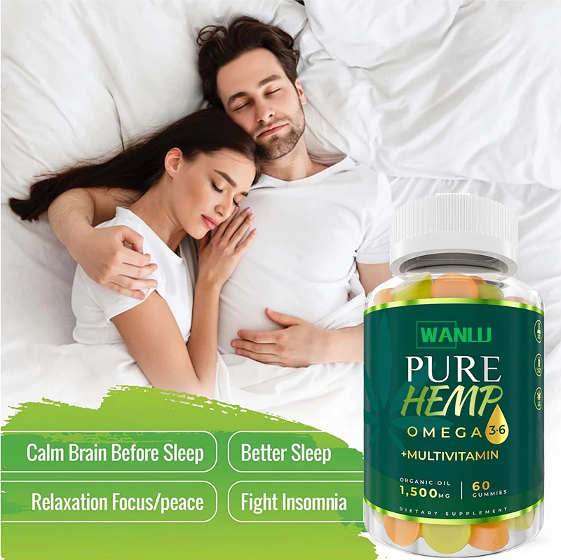 Hemp Gummies Oil Gummies For Adults With Vitamins Biotin Zinc For ...