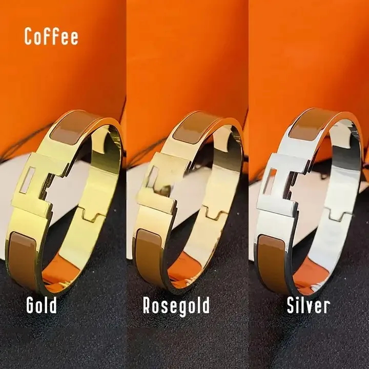 Wholesale Jewelry H Enamel Bracelet Bangles 316l Stainless Steel H ...