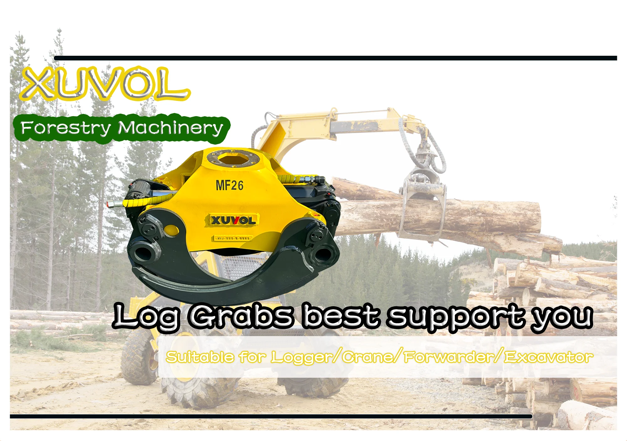 Farm Hydraulic Wood Timber Log Grab For Truck Loader Atv Timber Log ...