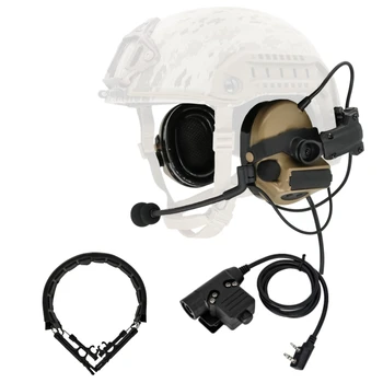 Ts Tac-sky Tactical Helmet Arc Rail Mount Version Comtac Ii Headset & Comtac Headband /u94 Ptt ...