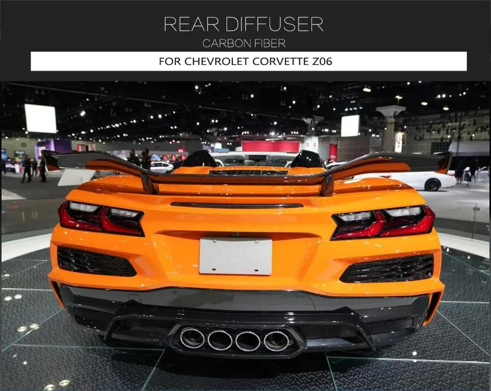 Carbon Fiber Rear Diffuser for Chevrolet Corvette C8 Z06 2023-2024 ...