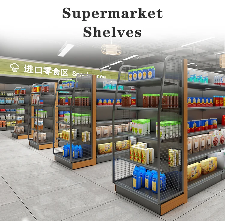 Heavy Duty Grocery Stores Shelf Supermarket Shelves Supermarket Gondola ...