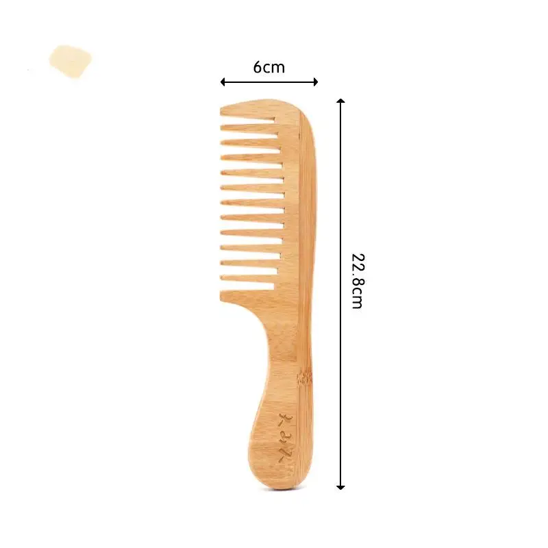 Wholesale Oem Logo Wide Tooth Gap Bamboo Wood Combs Hair Brush Hotel ...
