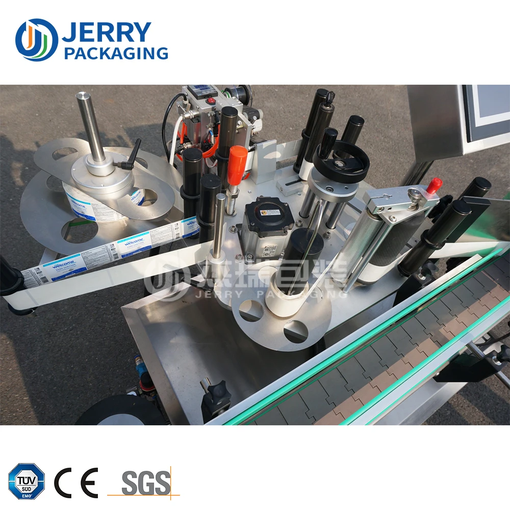 High Speed Automatic Adhesive Sticker Labeler Round Pet Glass Bottle ...