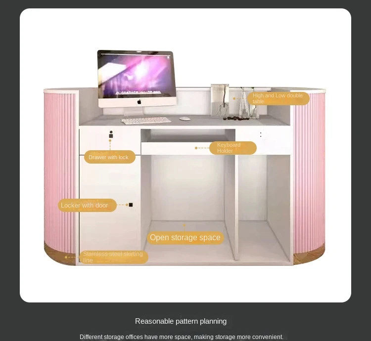 Custom Modern Reception Desk - Beauty Salon Furniture