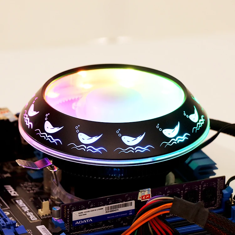 Factory Custom 4 Copper Heat Pipes RGB CPU Cooling Fans RGB LED Lights ...