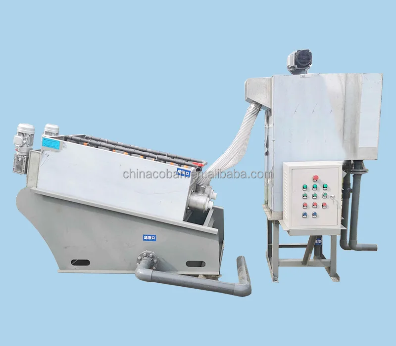 Stainless Steel Stacked Screw Filter Press Spiral Sludge Dehydrator for ...