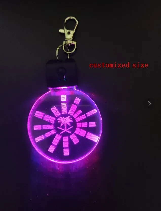 3D Laser Engraving Keychain - LED Dancing Girl Crystal