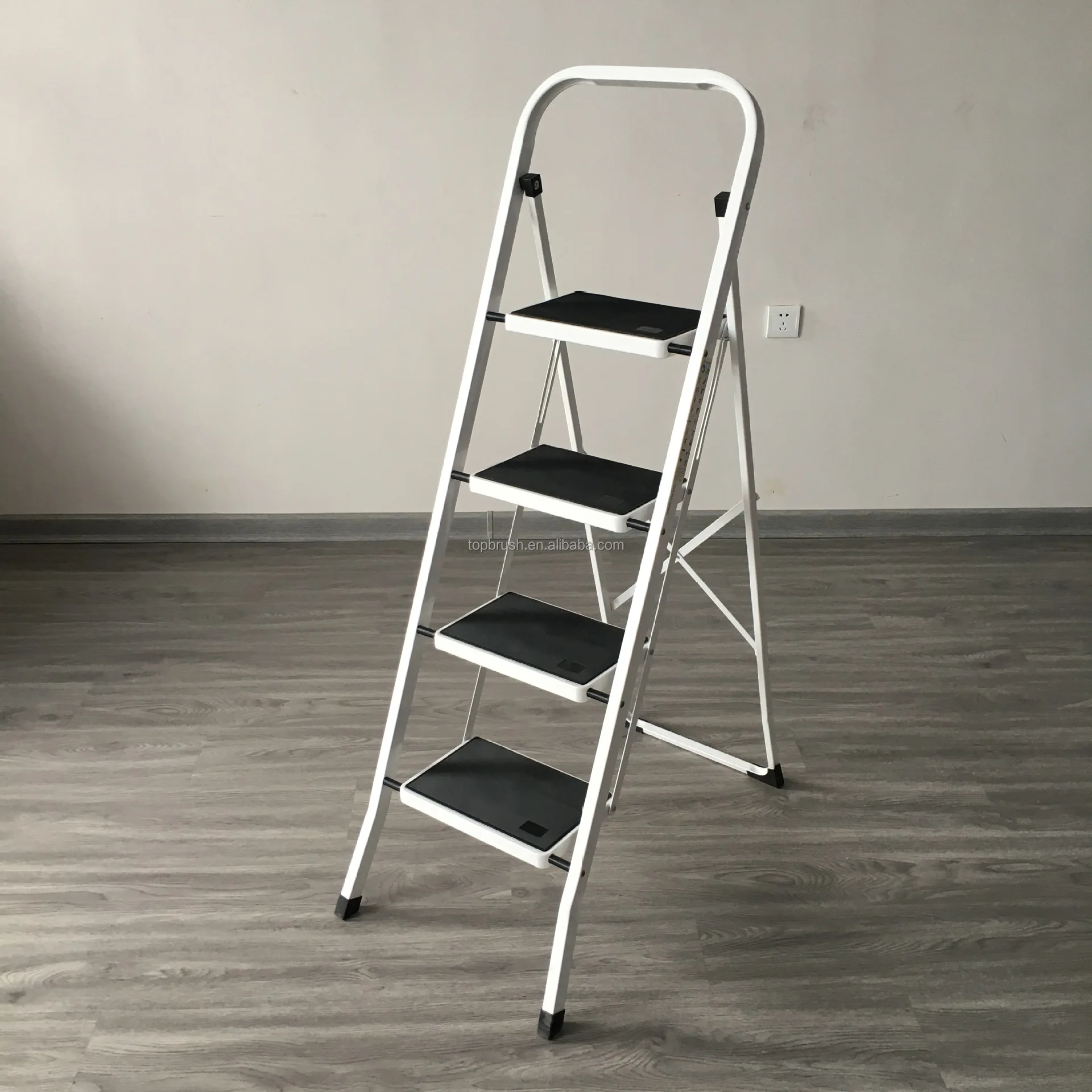Household Step Ladder Wide Steps Folding Multi-use Steel Ladder - Buy ...
