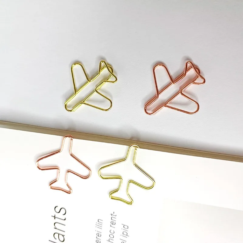50 Piece Airplane Shape Paper Clips - Fun Office Supplies