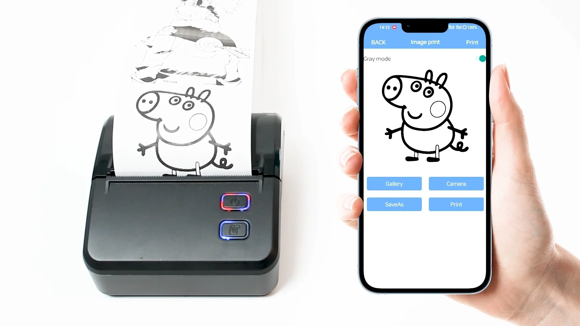 80mm Mini Portable Wireless Printer Imprimante Thermique Bluetooth ...