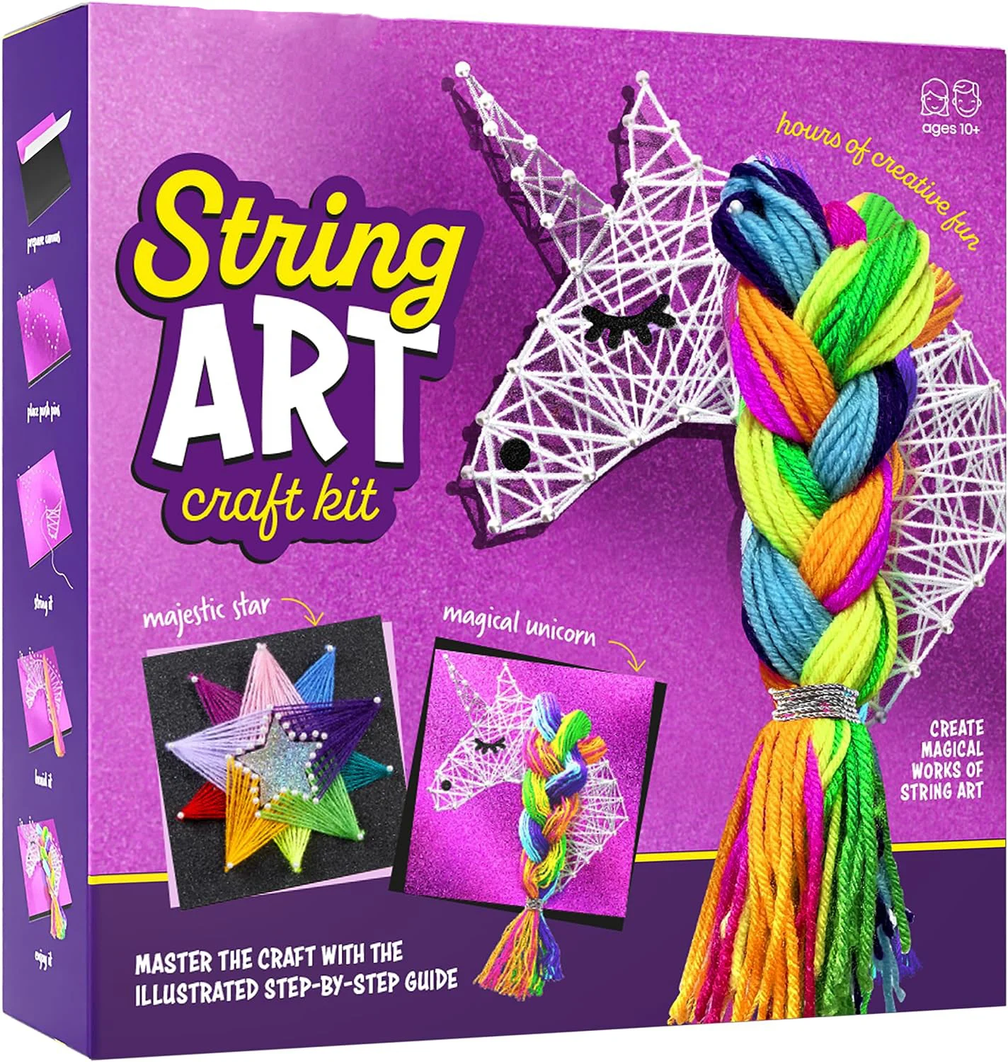 Perfect Kraft 3d String Art Kit Unicorn & Star Strings Toys Activities ...