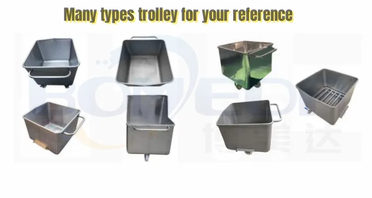 Sus304 Euro Bin For Slaughter Line Hopper Cart For Meat Sausage ...