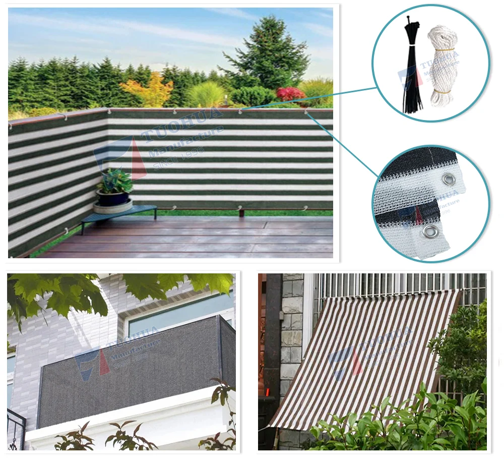 Balcony Screen Privacy Fence Cover (HDPE) UV Protection Weather ...