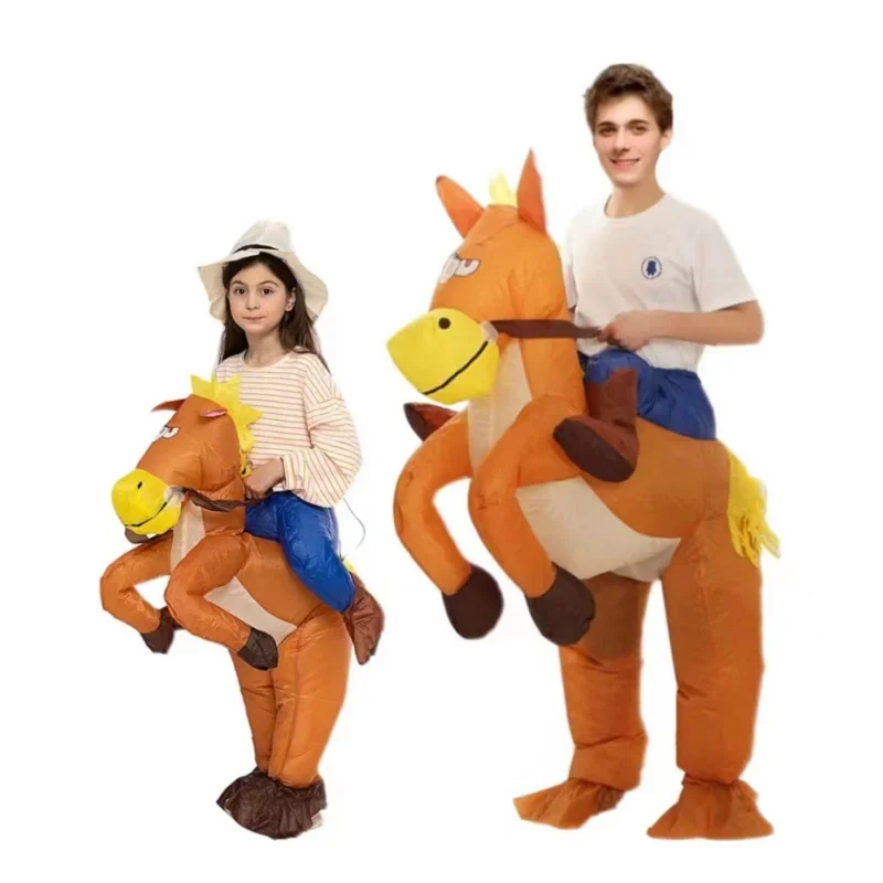Inflatable Cowboy Costume - Adult Western Horse Rider