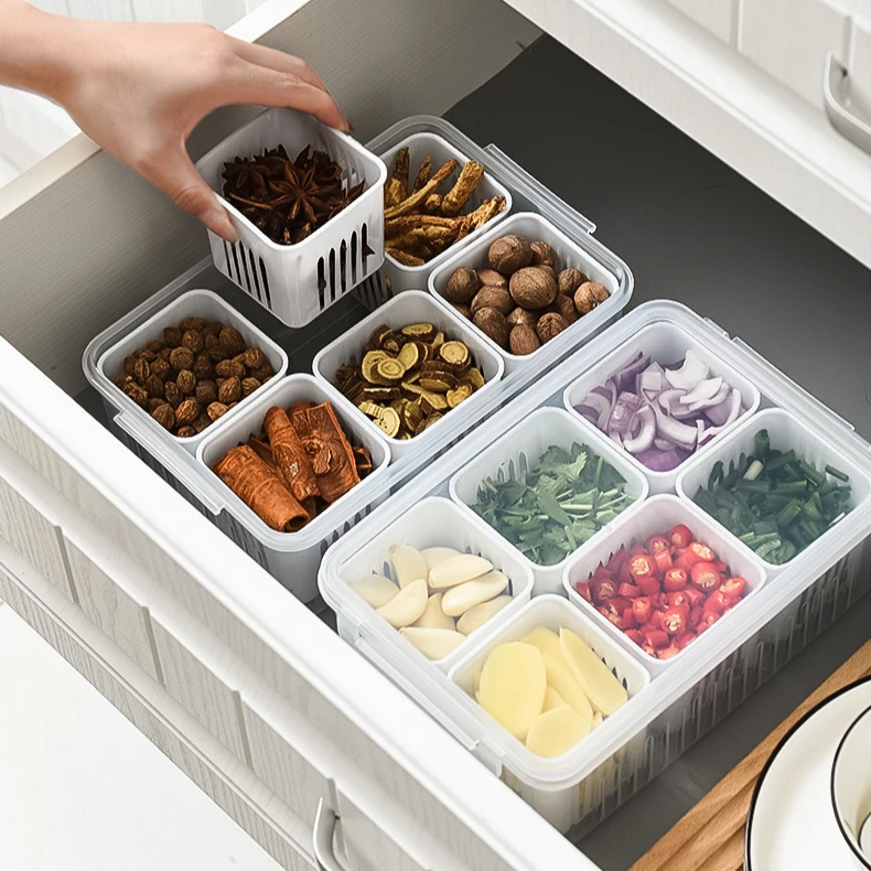 Kitchen Food Grade Plastic Storage Box Refrigerator Organizer Crisper ...