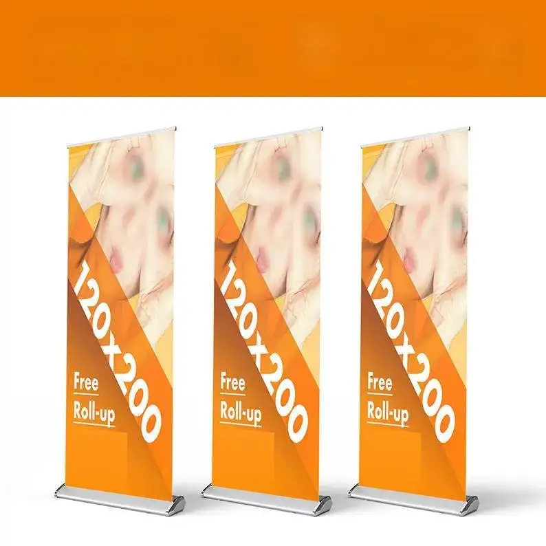 Customized Portable Aluminum Rolling Banner Bracket Telescopic ...