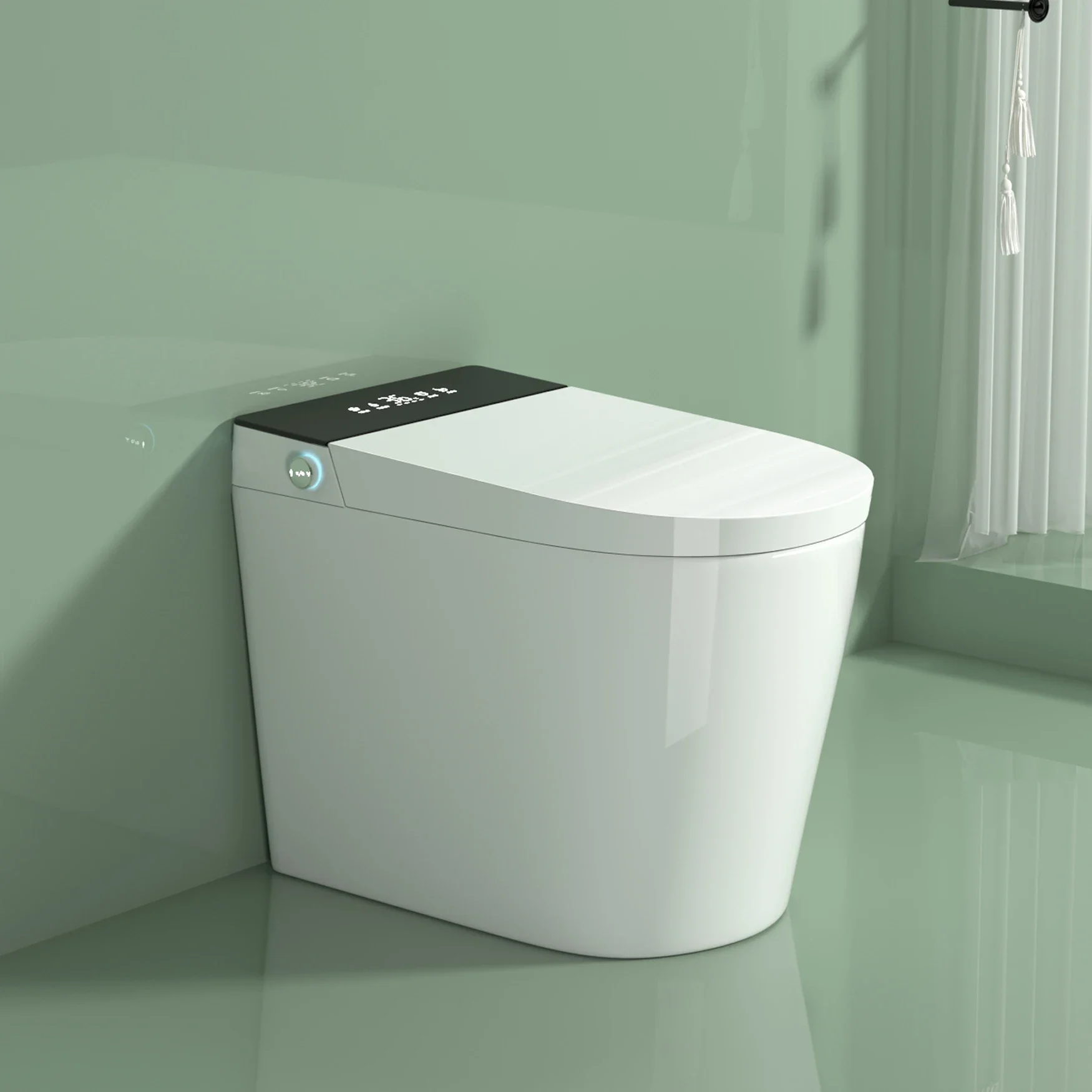 Modern Floor Mounted Electric Commode Automatic Closestool Wc ...