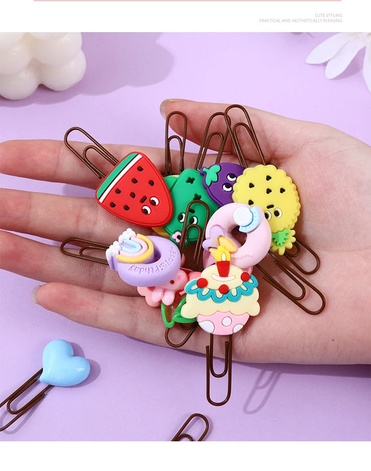 Cute Cartoon Mini Paper Clip Bookmark - Creative Metal Fun