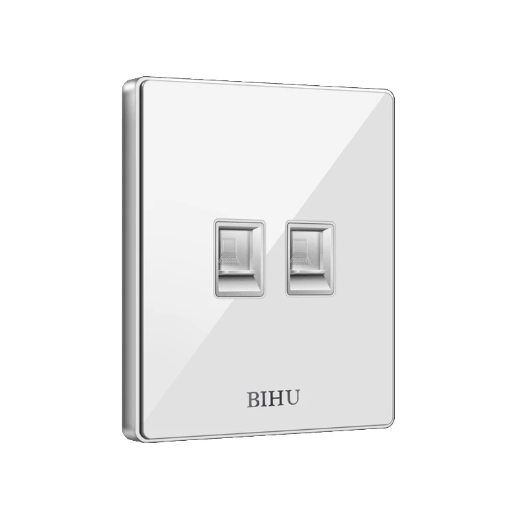 Rj45 Universal Double Network Data Wall Socket Faceplate For Computer ...