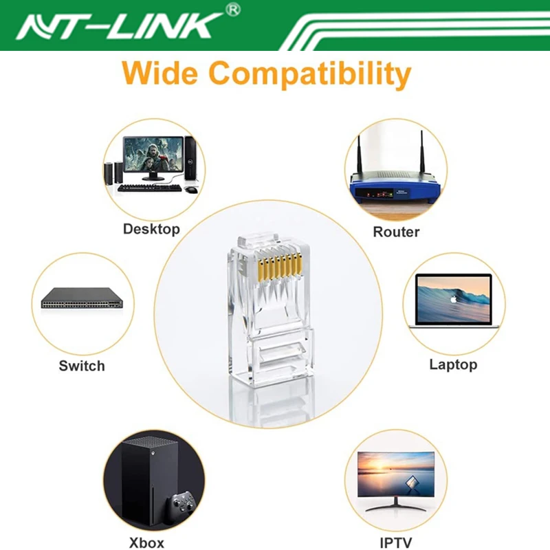 Factory Price Cat6 Unshielded Rj45 Plug Modular Utp Cat5e 8p8c Plug ...