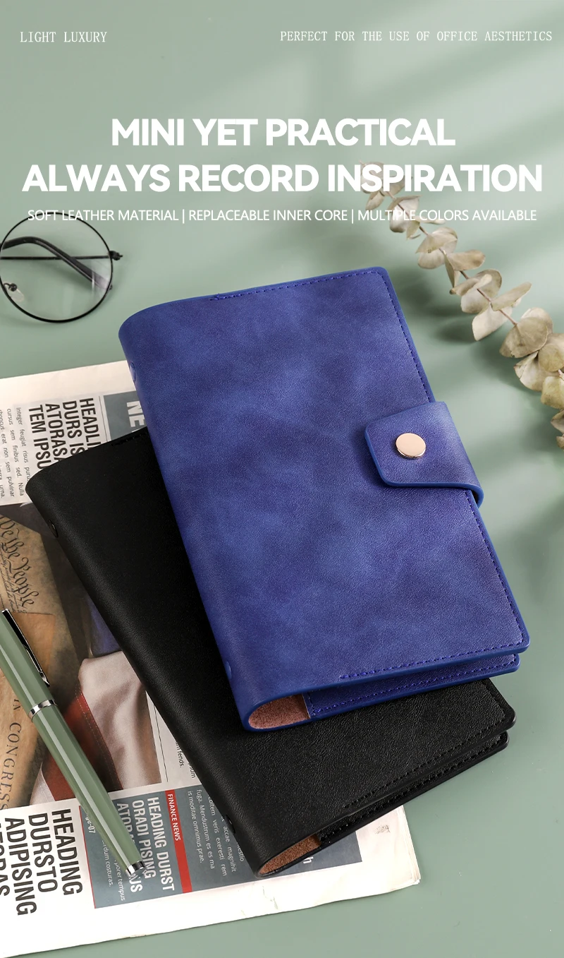 A6 Refillable Notebook Vintage Elegance Pvc Bag Insied Soft Pu Leather ...