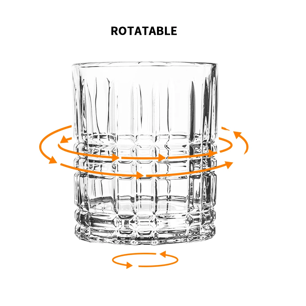 Novare Wholesale 310ml Rotatable Old Fashioned Glasses Rotating Glass ...