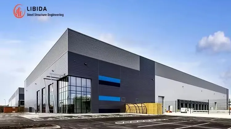 Long Span Steel Frame Structural Warehouse Light Steel Structure Office Building With H Beam ...