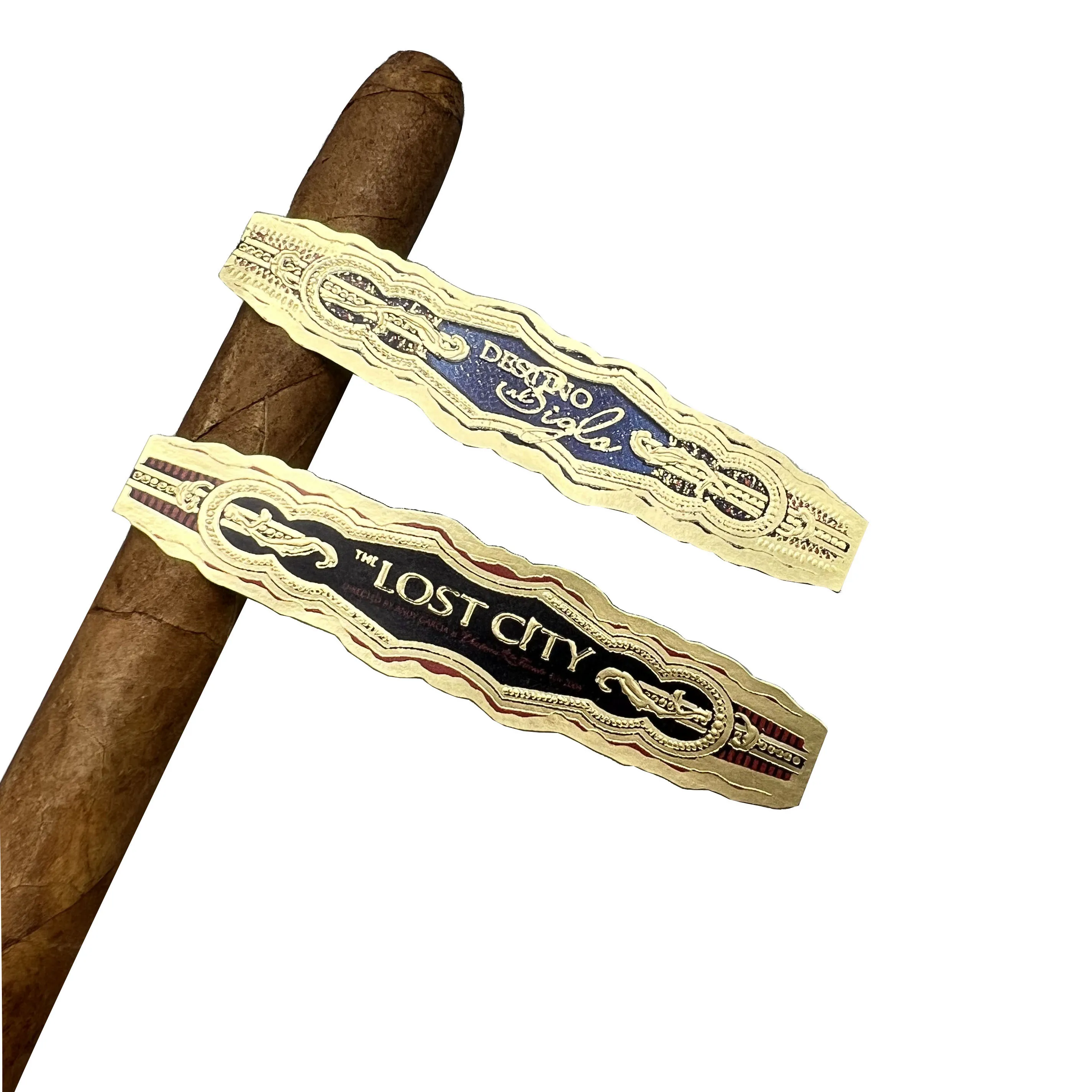 Adhesive Custom Printing Private Logo Vinyl Gold Foil Cigar Band ...