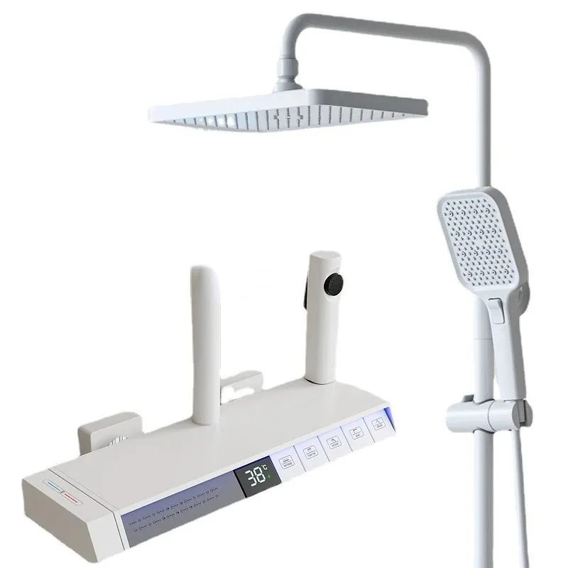 2024 Hot selling thermostatic white shower set digital temperature ...