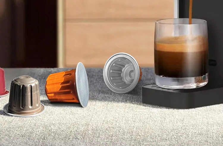 Colorful Compatible Aluminium Foil Cup for Espresso Coffee Smoothwall ...