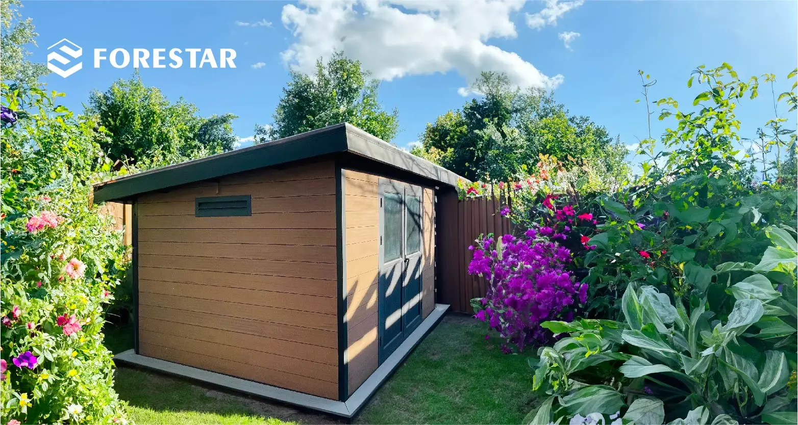 D Series Wpc Wood Plastic Composite Structure Aluminium Shed Tool House ...