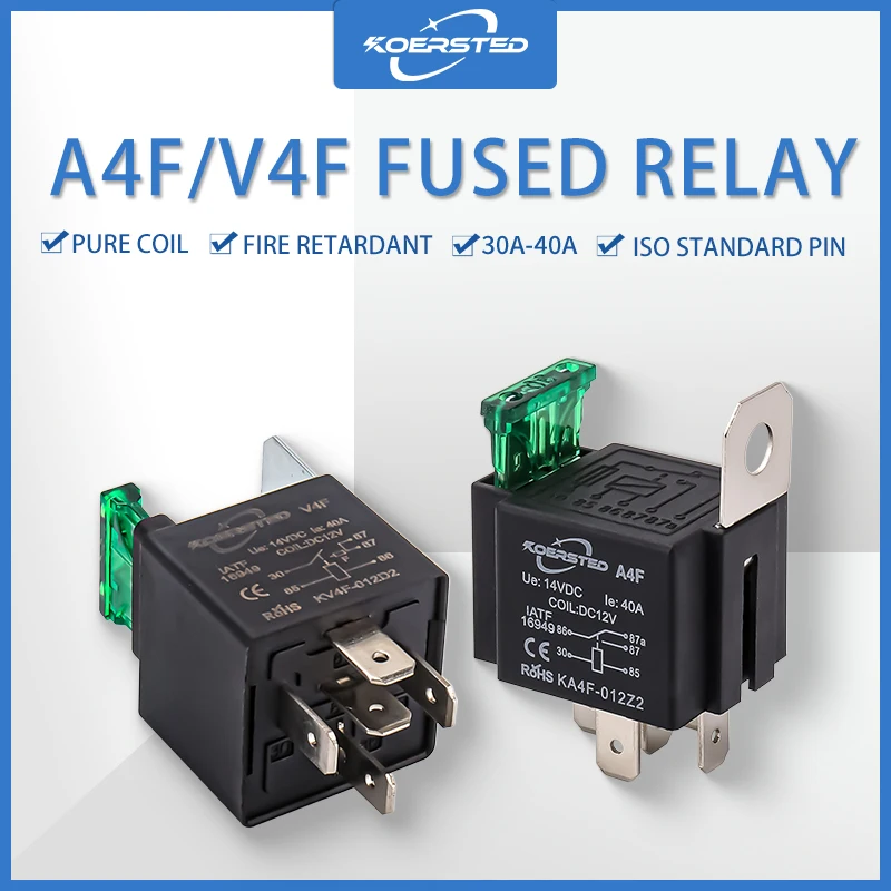 Kv4f Series - 30a Fused Relay,Eu Standard Pin Position For Vehicle And ...