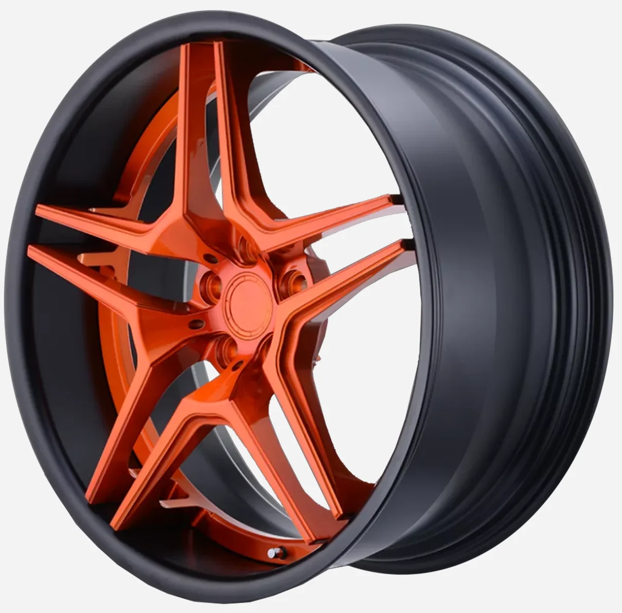 Gold Car Wheels 20 Inch 21 Inch 5 Holes Forged Aluminum