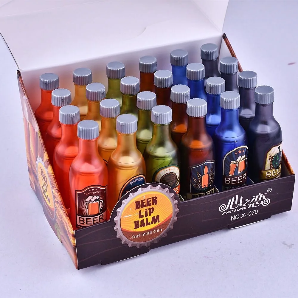 Beer Bottle Lip Balm Colorless Lip Care Moisturizing Transparent ...