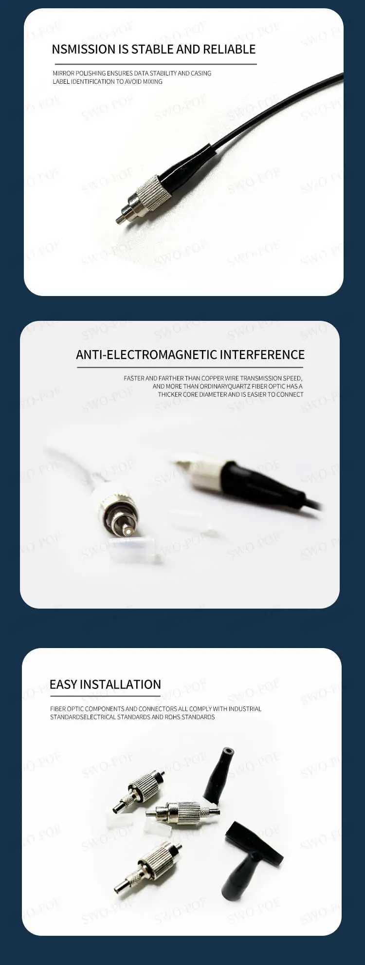 Fc-fc Plastic Fiber Optic Patch Cord Cable For Power System - Buy ...