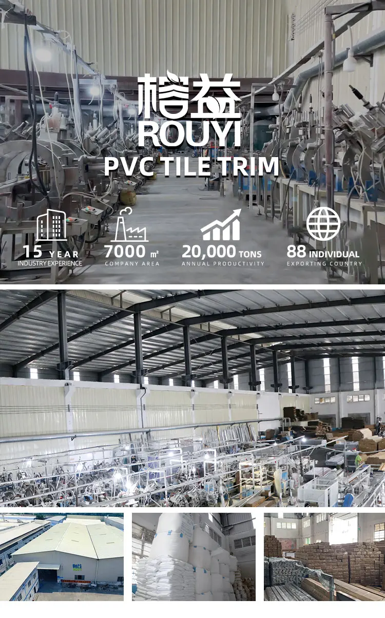 Flexible Plastic Trim L Shape Type Ceramic Edging Strips Marble Tile ...