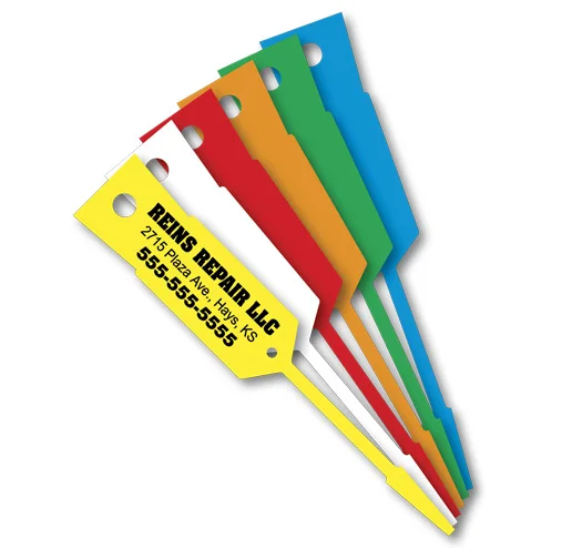 Automotive Plastic Yellow Color Self Locking Arrow Key Tags Car Dealer ...