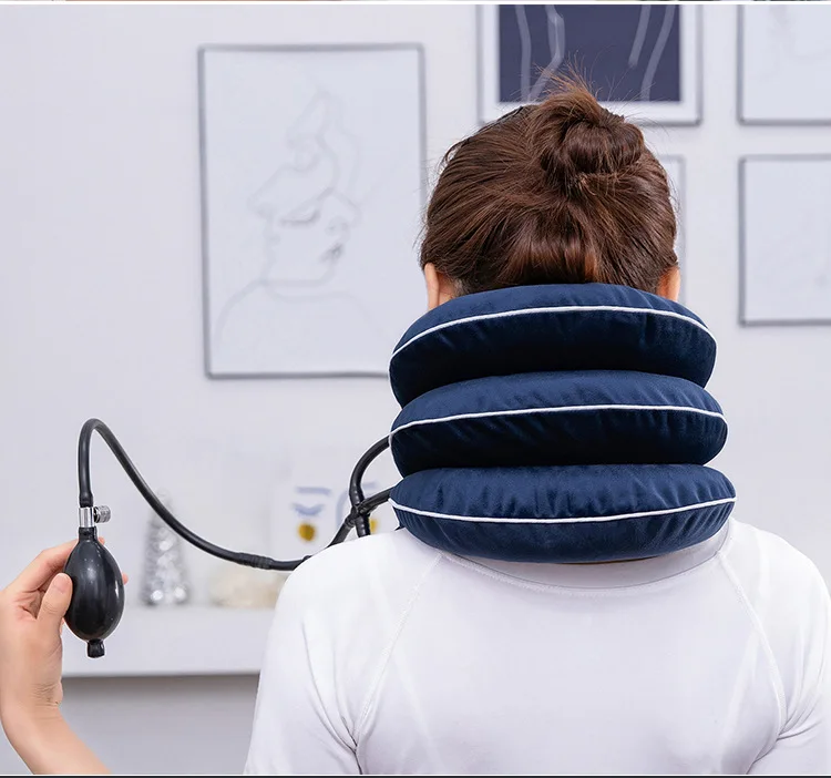 Adjustable Orthopedic Neck Support Brace Soft Inflatable Cervical Neck ...