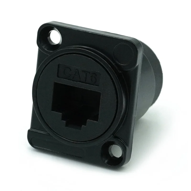 D-type Rj45 Panel Mount Rj45 Socket Female To Female Cat6 Data ...