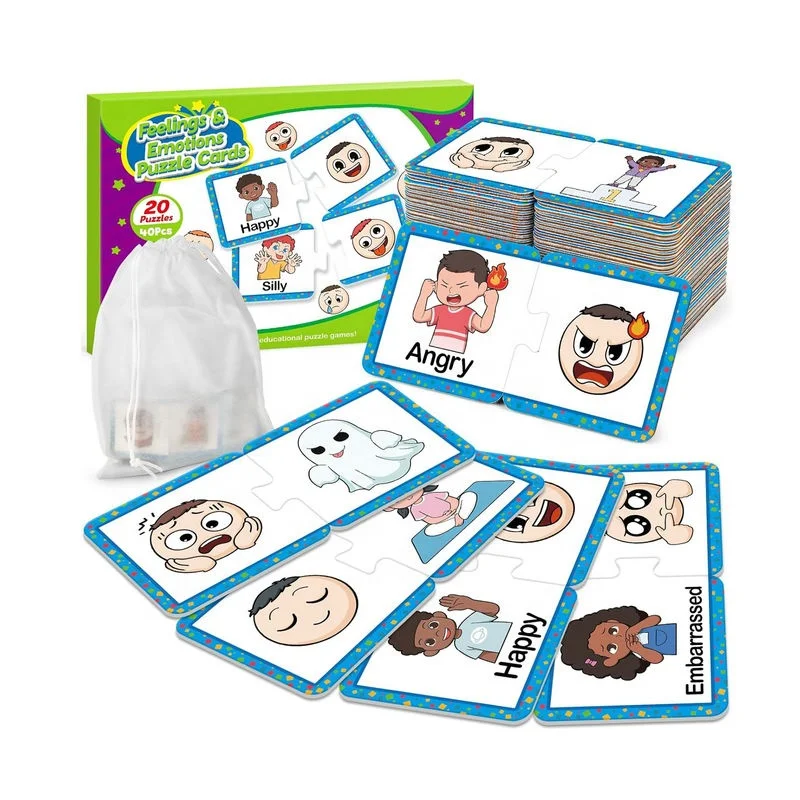 Feelings & Emotions Puzzle Cards - Social Emotional Learning