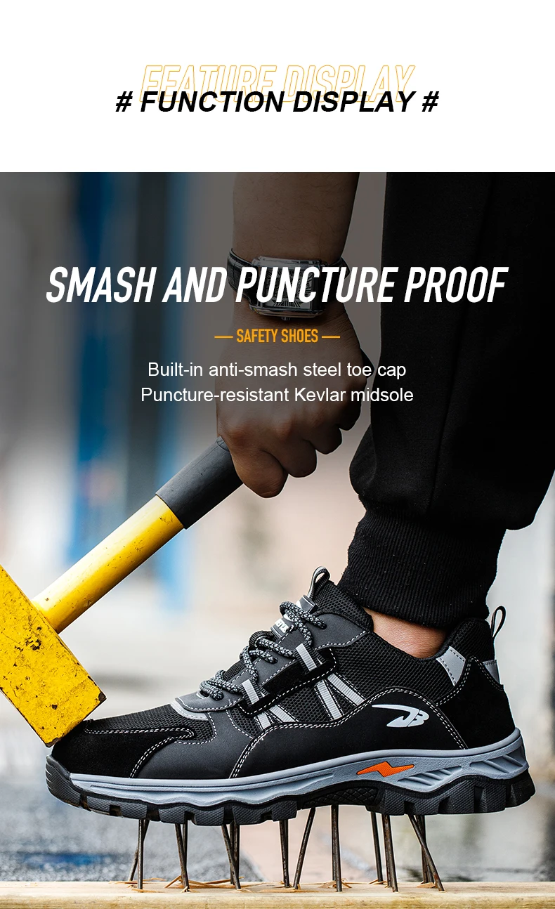 Ente Safety Industrial Safety Engineer Work Sneakers Steel Toe ...