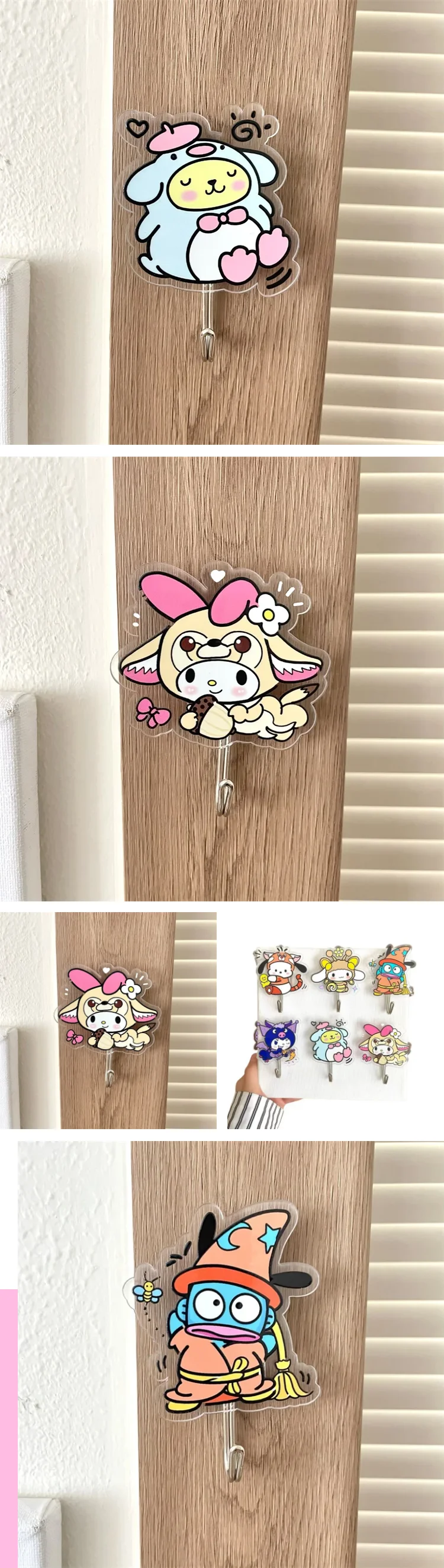 Ambr 2024 Hot Selling Cute Cartoon Kitchen Hook Hanging Mini Cute Wall ...