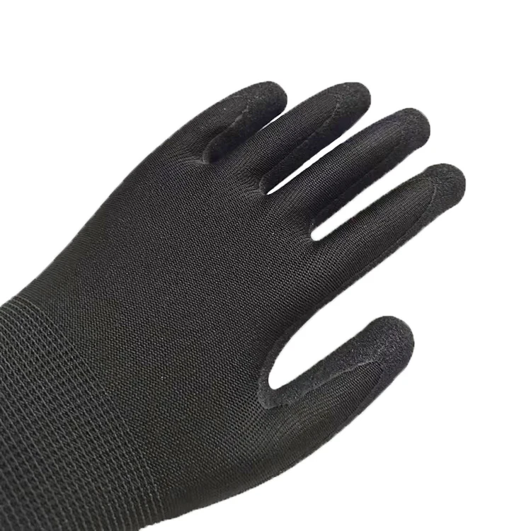 15gauge Nylon Spandex Gloves Liner Sandy Nitrile Coated Work Protective Gloves - Buy Protective ...