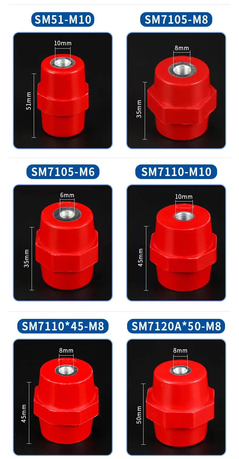 SM Series Low Voltage Electrical Busbar Insulator support SM20 SM25 ...