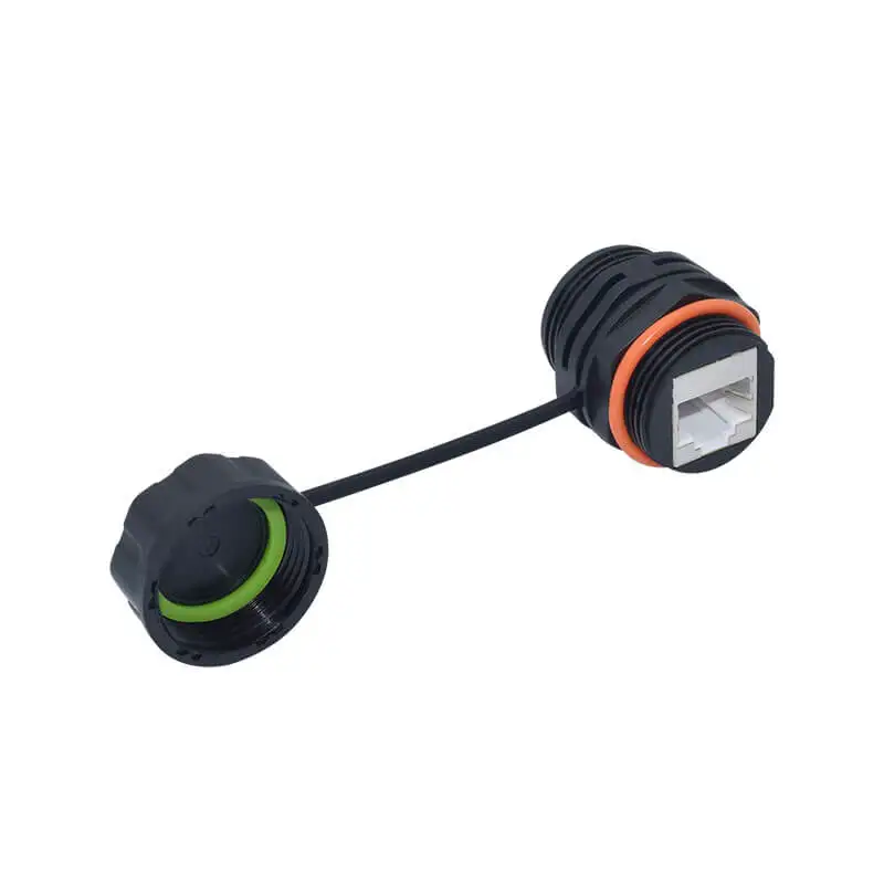 IP68 RJ45 connector pass through network cat6A waterproof Female panel ...
