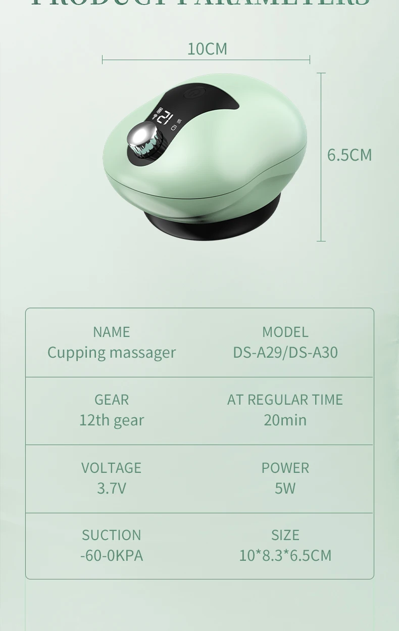 Smart Electric Cupping Therapy Massager New Design Hand-Held Vacuum ...