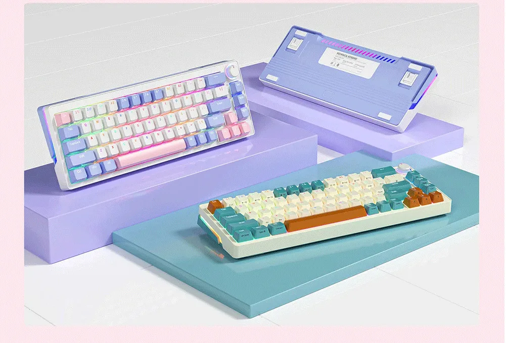65% Mechanical Keyboard with 68 Keys - RGB Backlit Gaming
