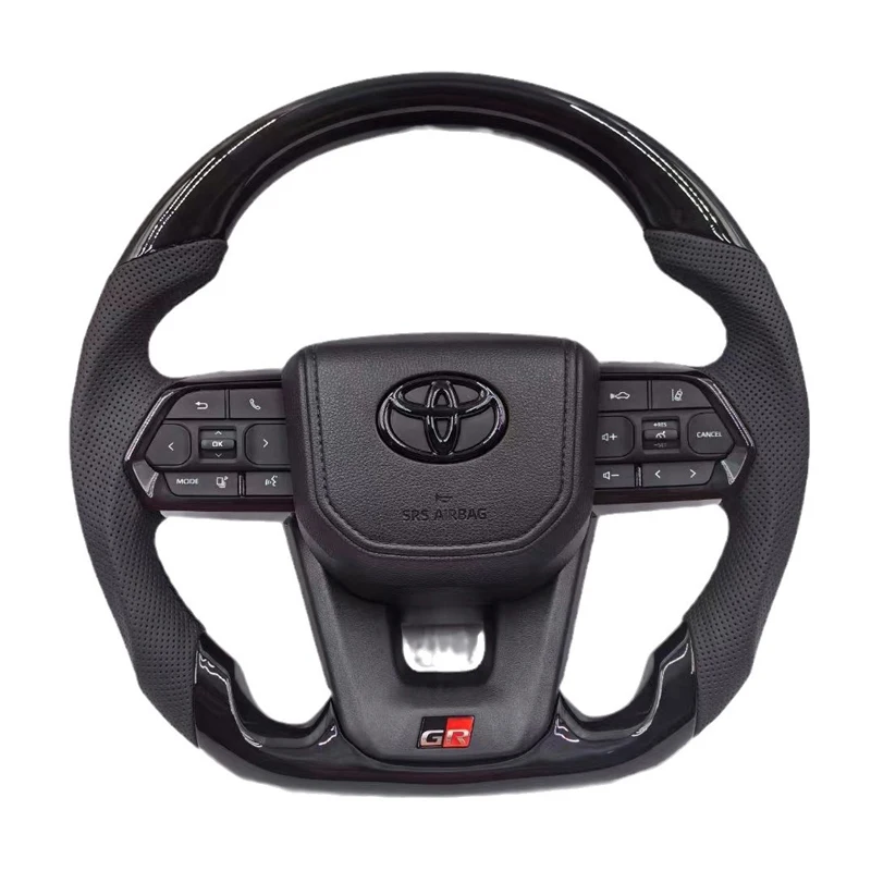 Toyota steering wheel assembly upgraded to peach wood carbon fiber ...