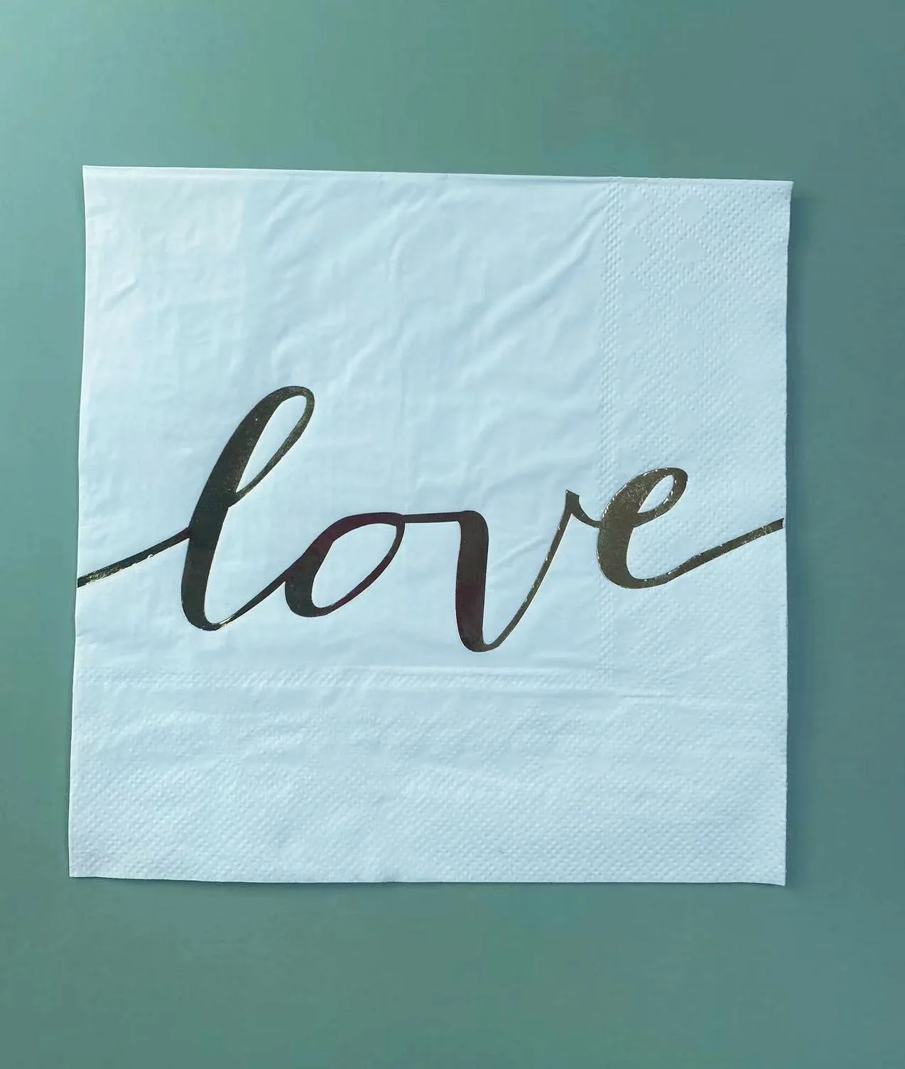 Factory Produced Printed Paper Napkin With Letter Pattern Disposable ...